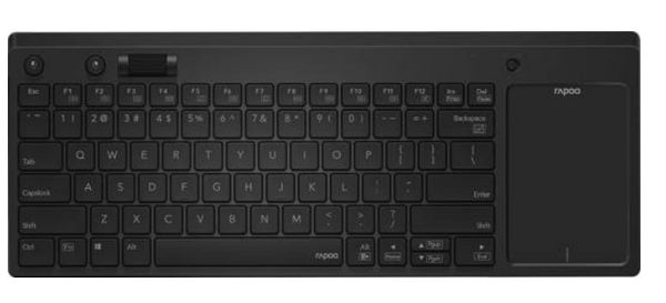 Rapoo K2800 Wireless TV Keyboard with Touchpad, Easy Media Control and ...