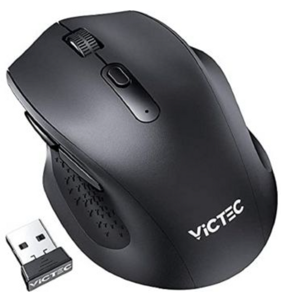 Victec Wireless Mouse, 5 Adjustable DPI & USB Receiver Comfortable Sil ...